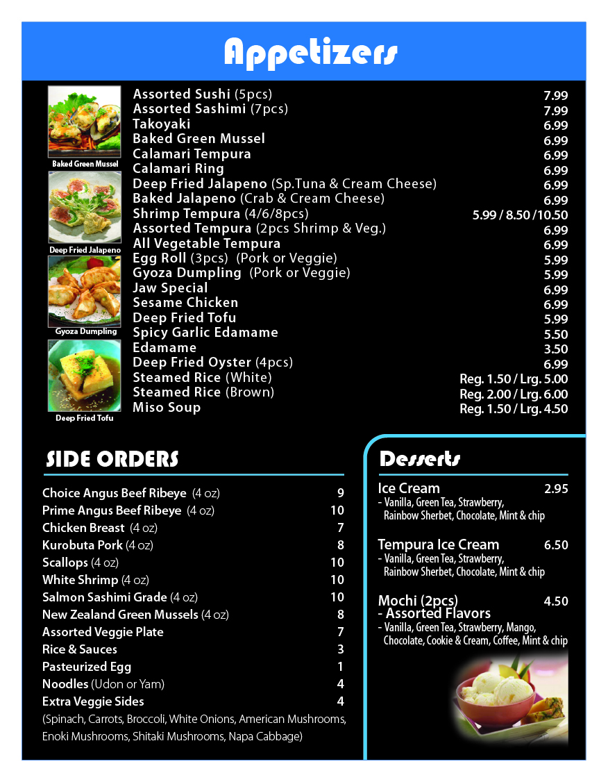 Menu – Mammas Sushi